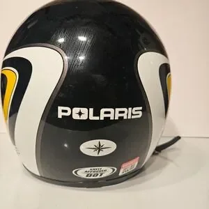 polaris | Other | Polaris Full Face Helmet Vintage Yellow Graphic Dot ...